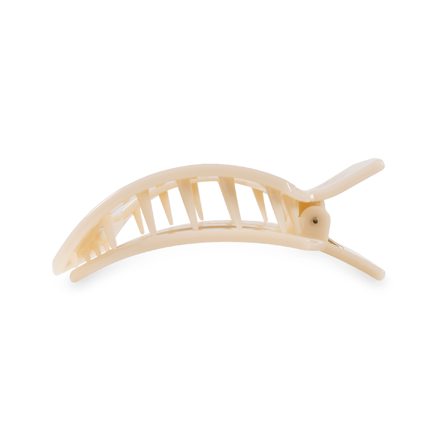 Almond Beige Medium Flat Square Hair Clip in Beige | TELETIES