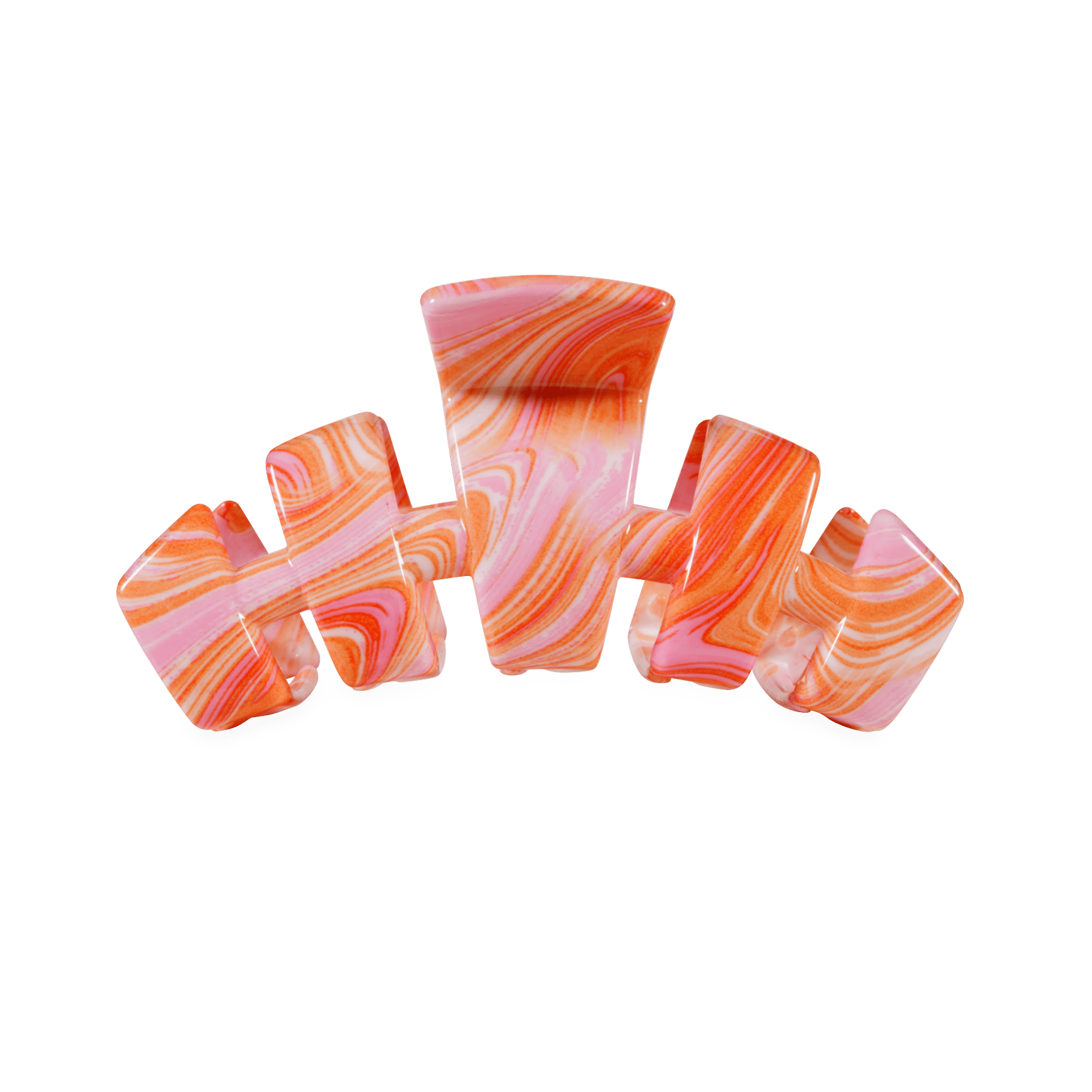 Classic Just Keep Swimming Medium Claw Clip in Orange | TELETIES