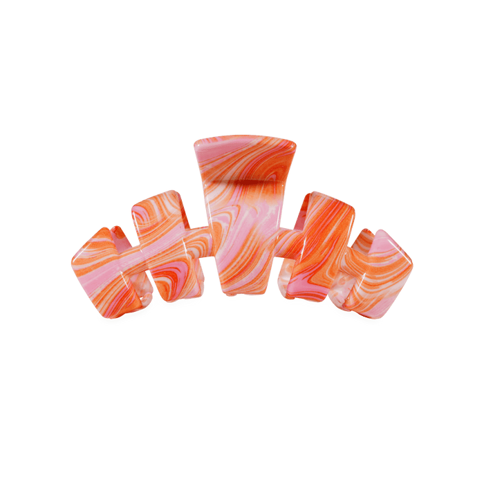 Classic Just Keep Swimming Small Claw Clip in Orange | TELETIES