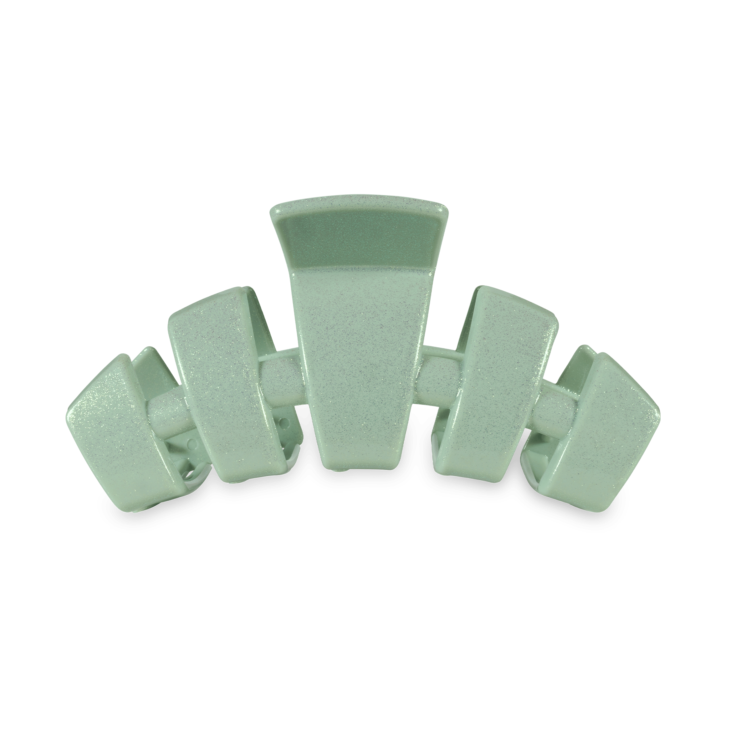 Classic Dew Drop Medium Claw Clip in Green and Shimmer | TELETIES