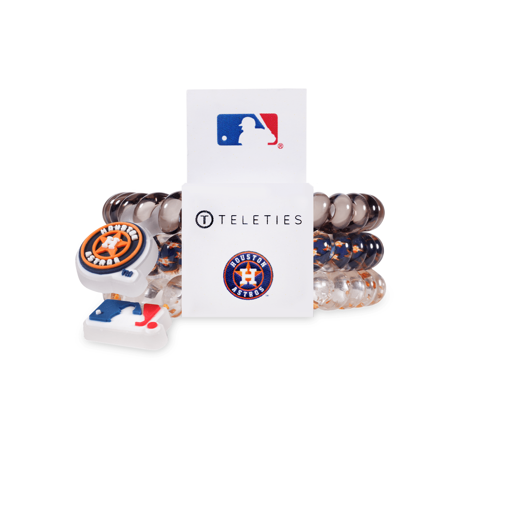 Houston Astros Small Hair Ties in Blue, Orange and Grey | TELETIES