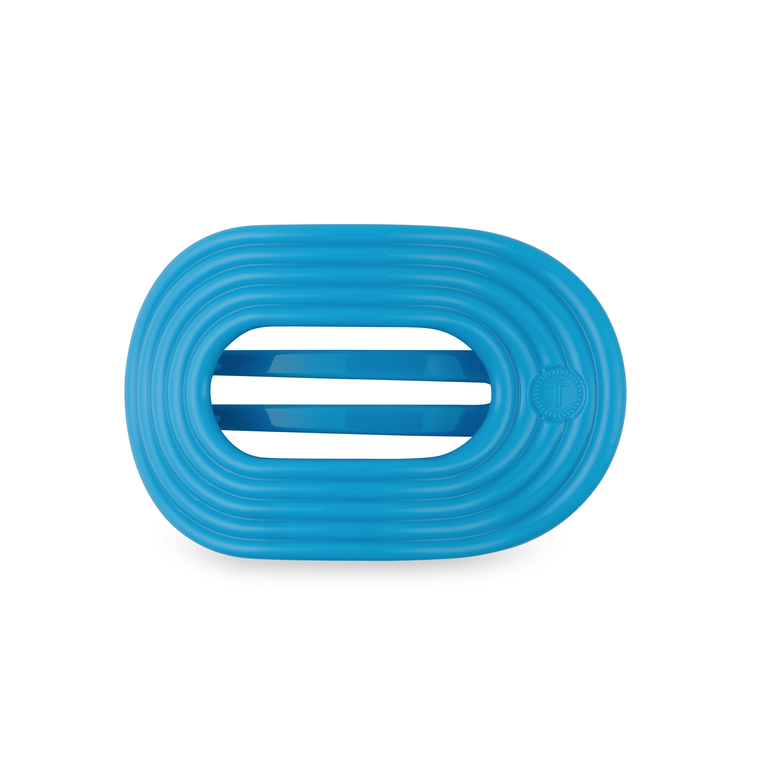 Miami Vice Medium Flat Round Hair Clip in Blue and Neon | TELETIES