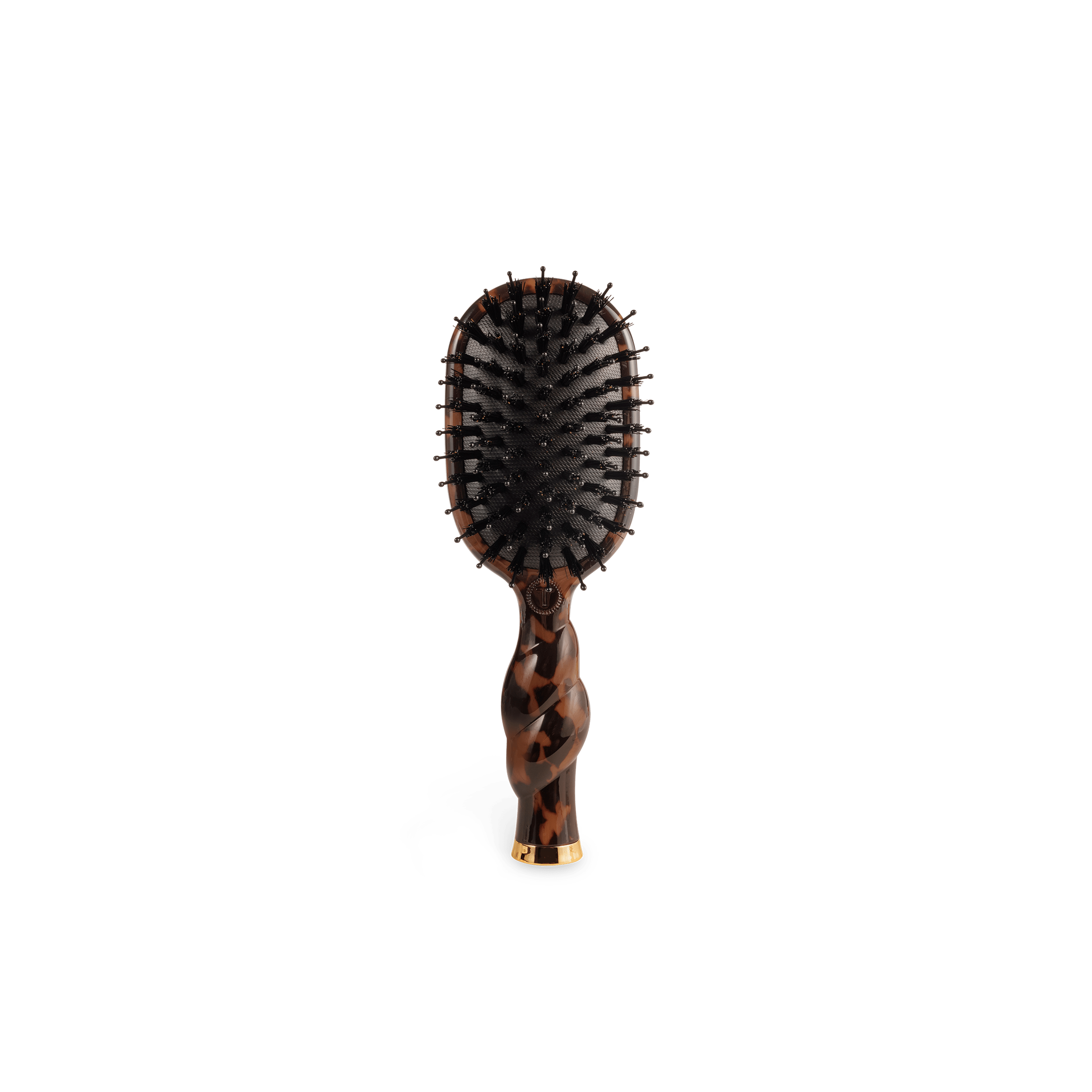 Mini Boar Bristle Hair Brush - Tortoise in Tortoise and Brown | TELETIES