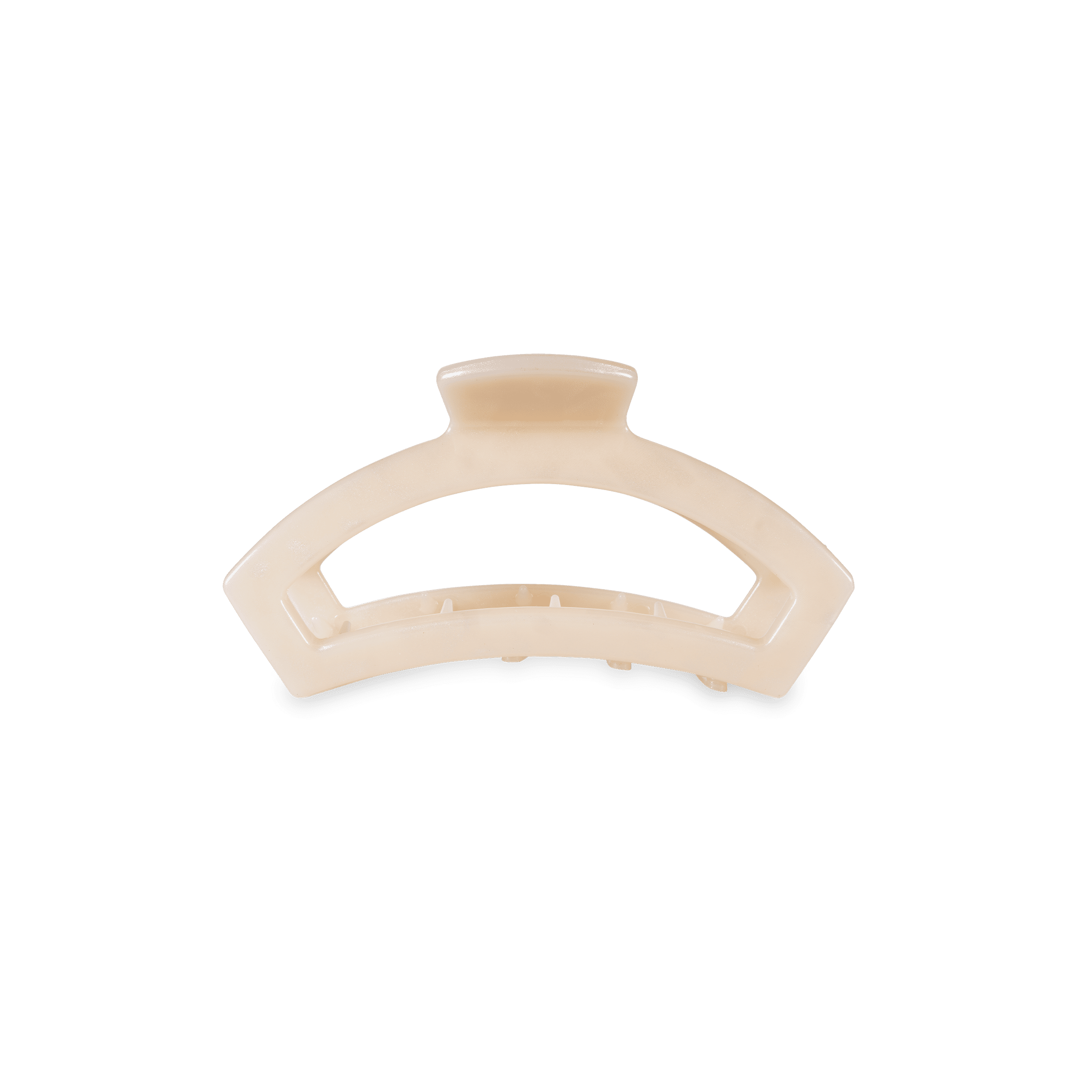 Open Soft Surf Tiny Hair Clip in Tan | TELETIES