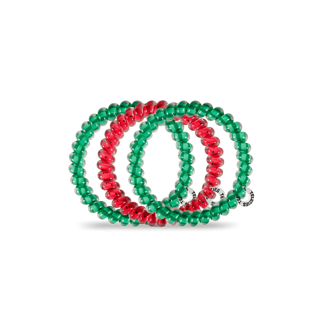 Slice of Summer Small Hair Ties in Green and Pink | TELETIES