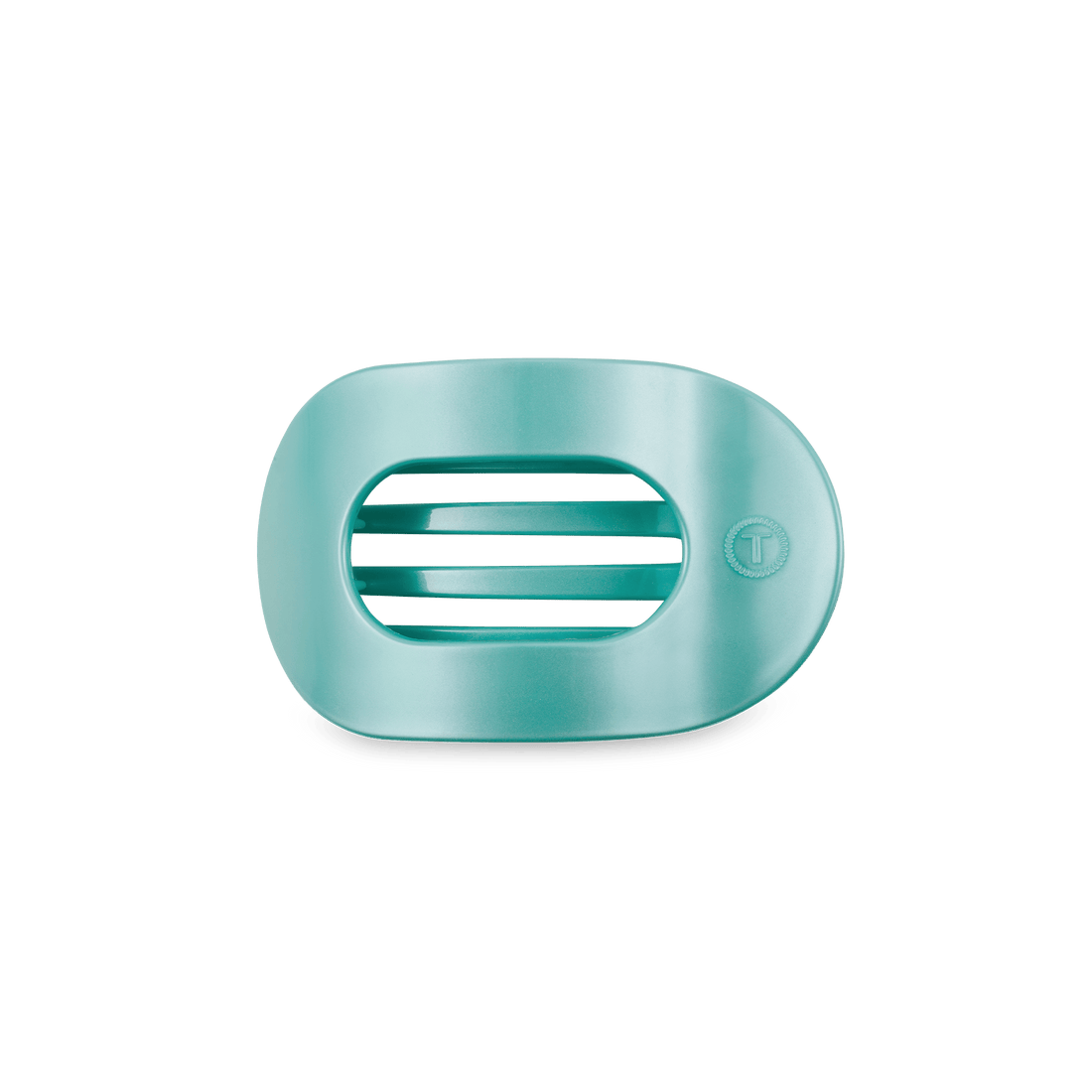 Totally Turquoise Small Flat Round Hair Clip in Blue | TELETIES