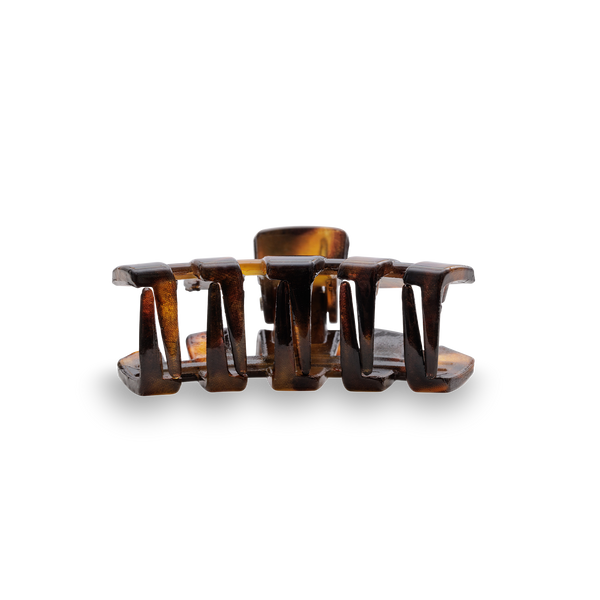 Classic Tortoise Tiny Claw Clip in Brown | TELETIES